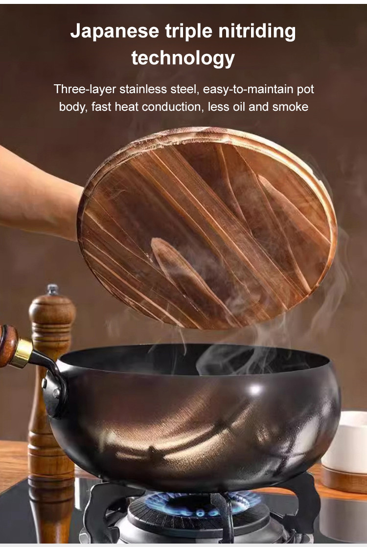 [Uncoated Healthy Pot] Iron-Supplemented Pure Iron Non-Stick Pot/Baking ...