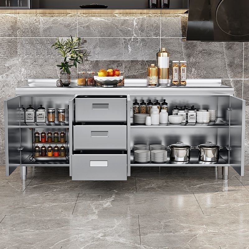 Stainless Steel Kitchen Cabinet Extra Thick Household Kitchen Storage ...