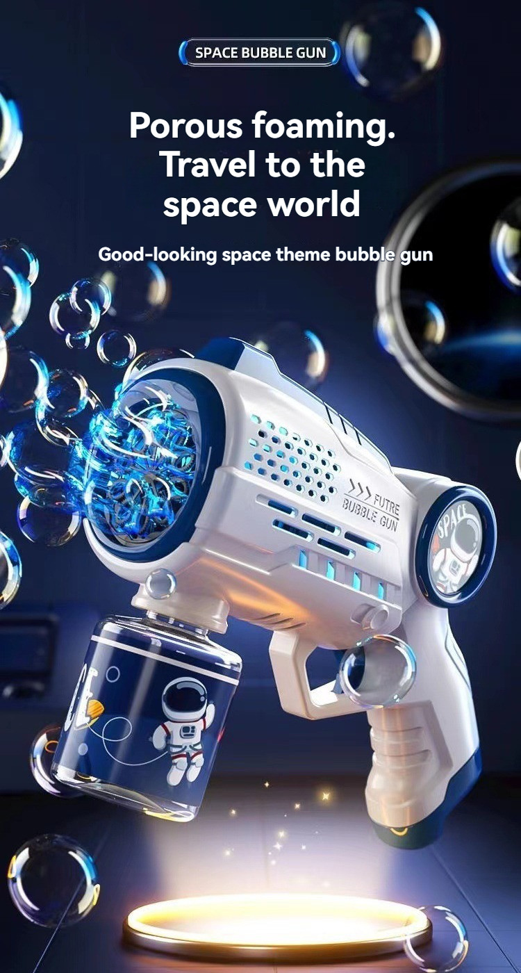 Astronaut Space Bubble Gun Automatic Gatling Bubble Machine for Kids ...