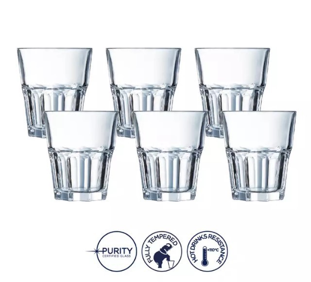 Luminarc Granity Glass Tumbler 270ML (6PCS) | Shopee Singapore