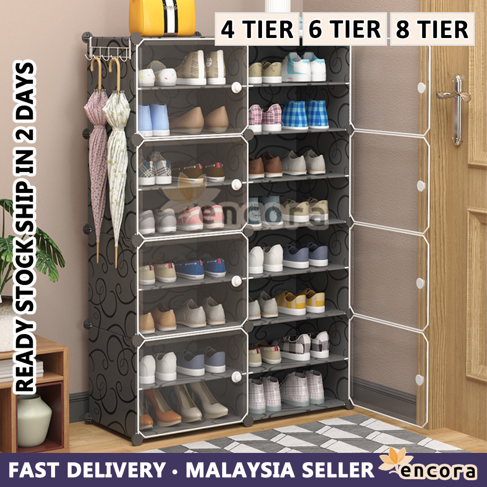 Encora Shoe Rack With Door Storage Rak Kasut Shoes Organizer Rak ...
