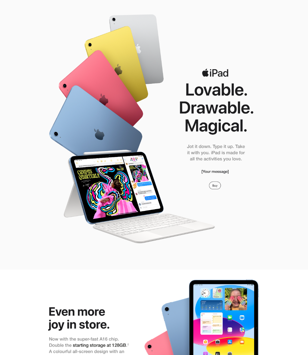 Apple iPad 11-inch, Wi-Fi + Cellular, A16 chip (2025) | Shopee Singapore