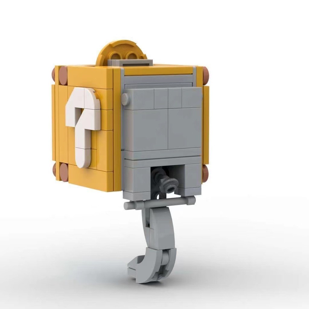 Moc Mario Question Mark Box Key Hook Creative Assembling Toy Super ...