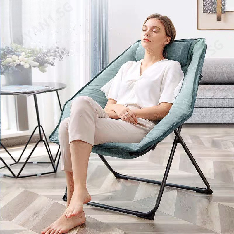 Foldable Chair Household Folding Lazy Chair Lounge Chair Nap Lazy Sofa ...