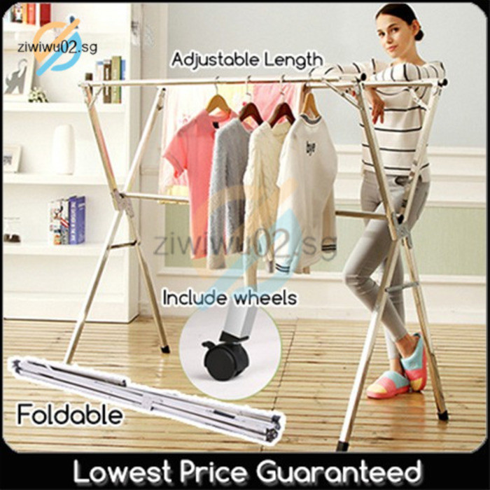 Extendable x Rack - Clothes Laundry Drying Rack Strong Stainless Steel ...