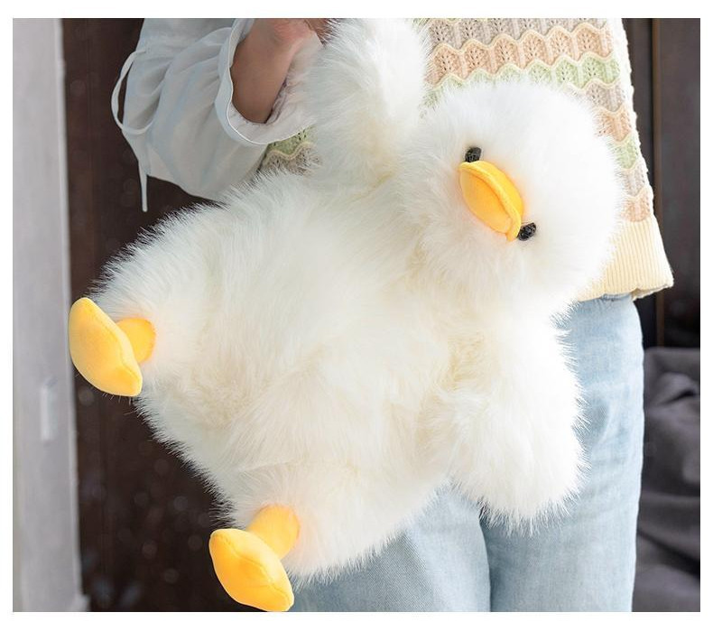 Soft Fluffy Yellow Duck Stuffed Animal Duck Plush Toy Cute Big White ...