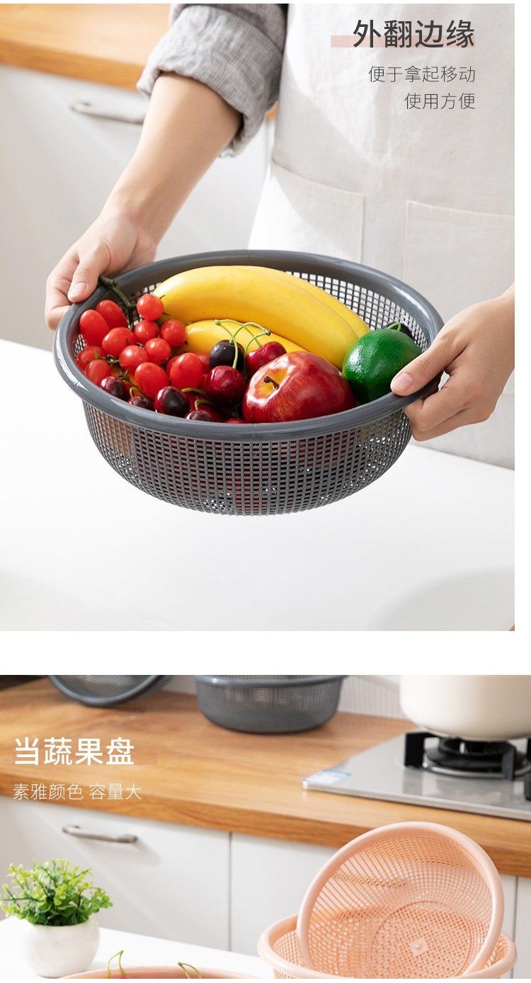 Food Drain Basket Plastic Kitchen Vegetable Washing Basket Washing ...