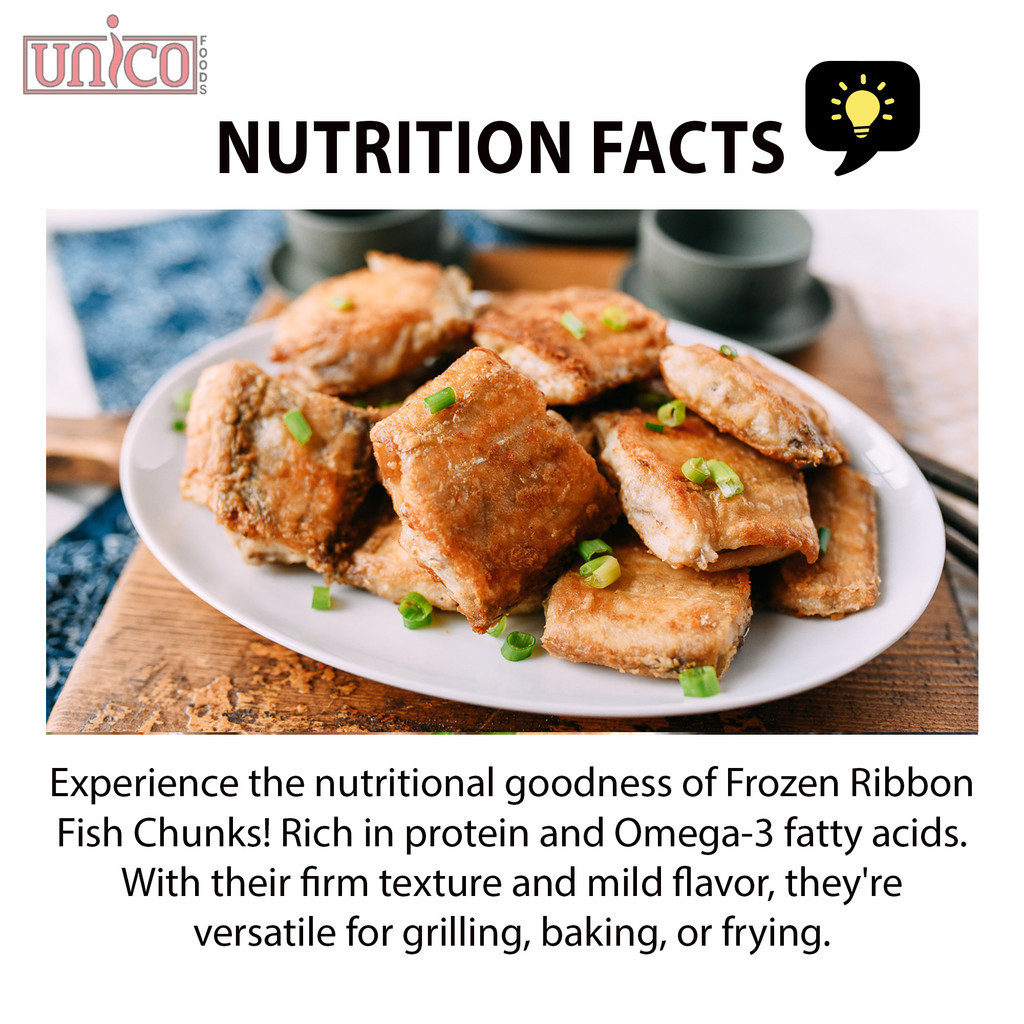 [UNICOFOODS] Frozen Ribbon Fish Chunk (1kg/pkt) | 带鱼 | Shopee Singapore