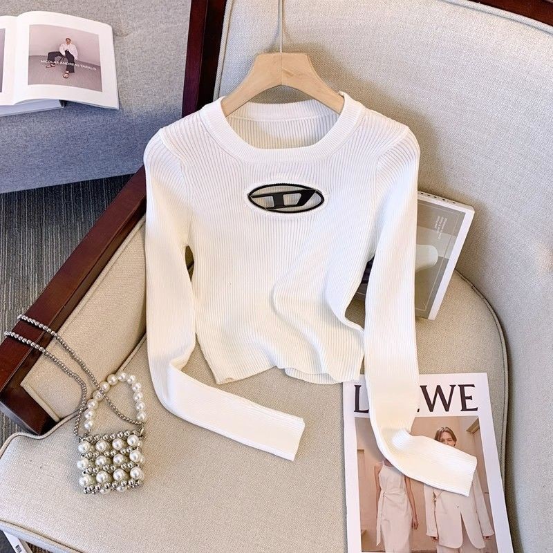 【New_Diesel】New Autumn Niche Design Hollow Sweater Base For Women With ...