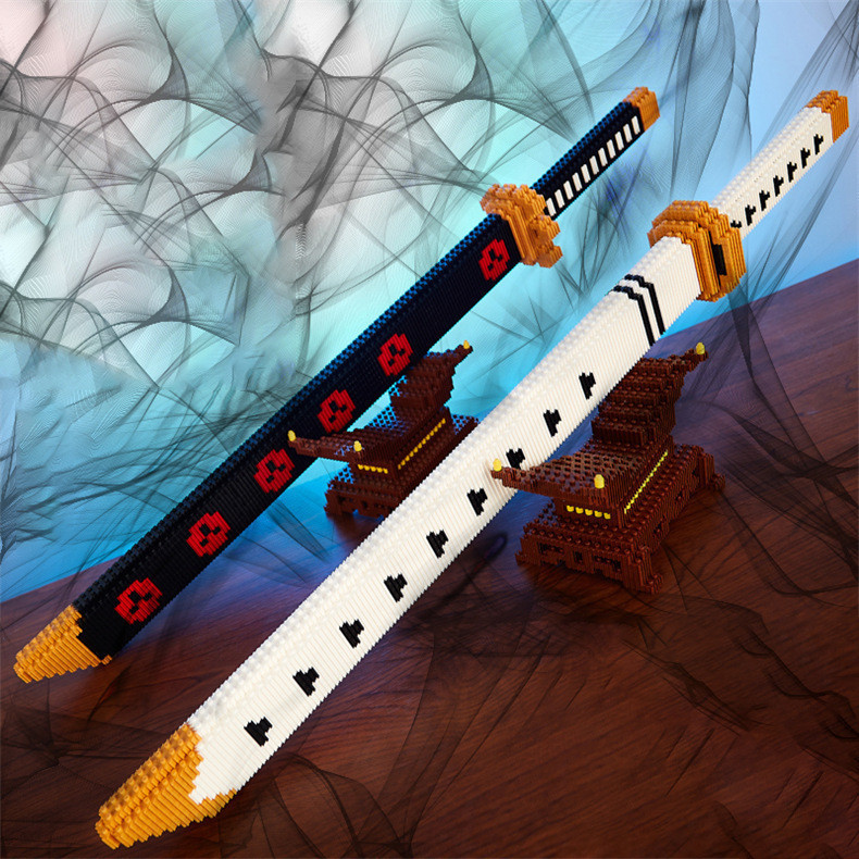 Demon Slayer Katana Small Particle Series Building Block Puzzle Module ...