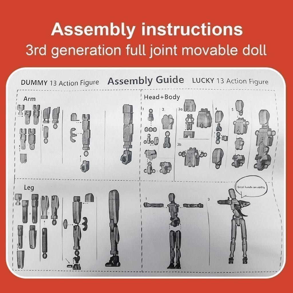 Lucky 13 Multi-joint Movable Figure 3D Movable Robot Action Figure ...
