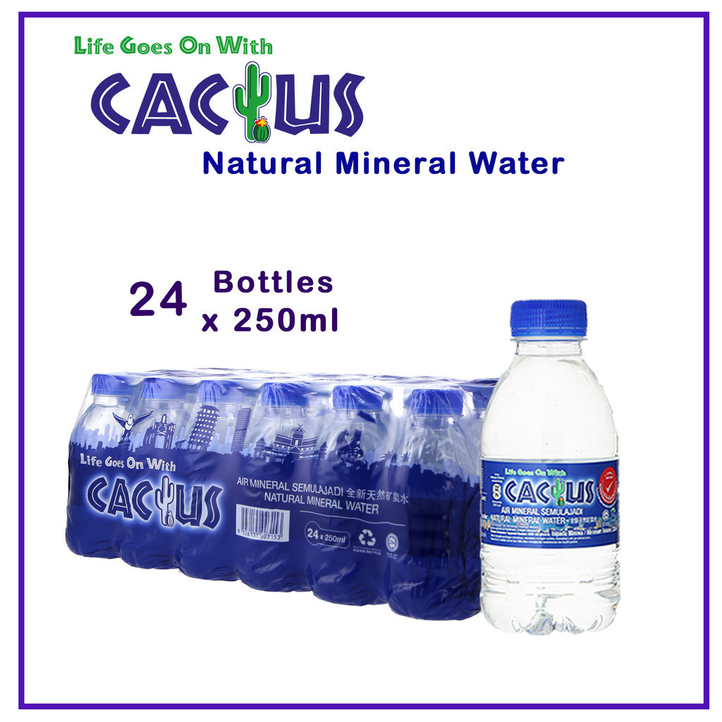 CACTUS Natural Mineral Water 250ML x 24 (BOTTLES) | Shopee Singapore