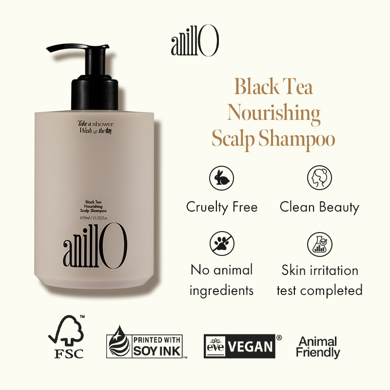 [ANILLO][Black tea] Nourishing Scalp Shampoo + Conditioner_hair loss ...