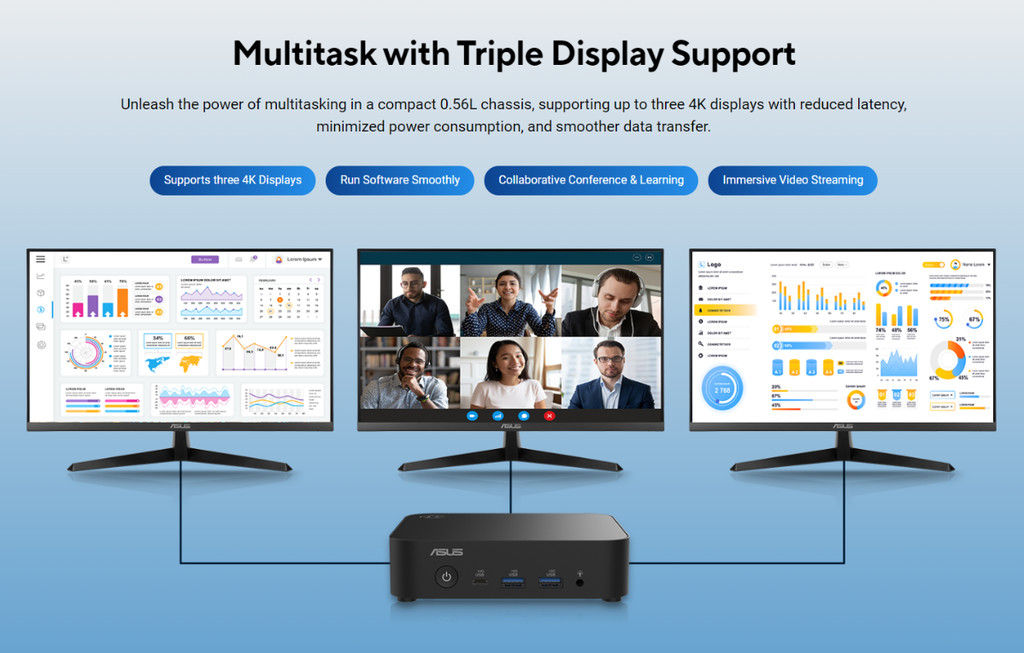 ASUS NUC 14 Essential Barebone Mini PC - Intel Core N97 Processor, WiFi ...
