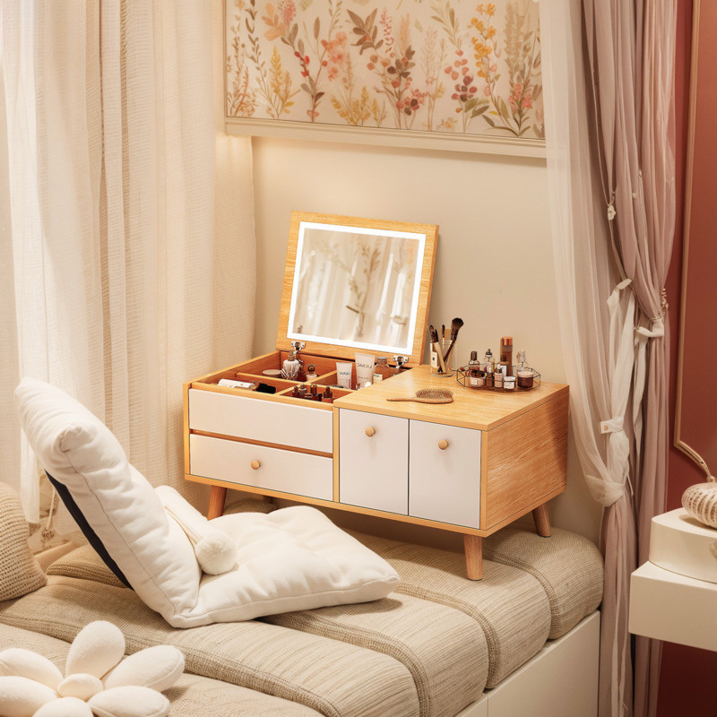 Simple Family Mini With Mirror Bedroom Floating Window Flip Small ...