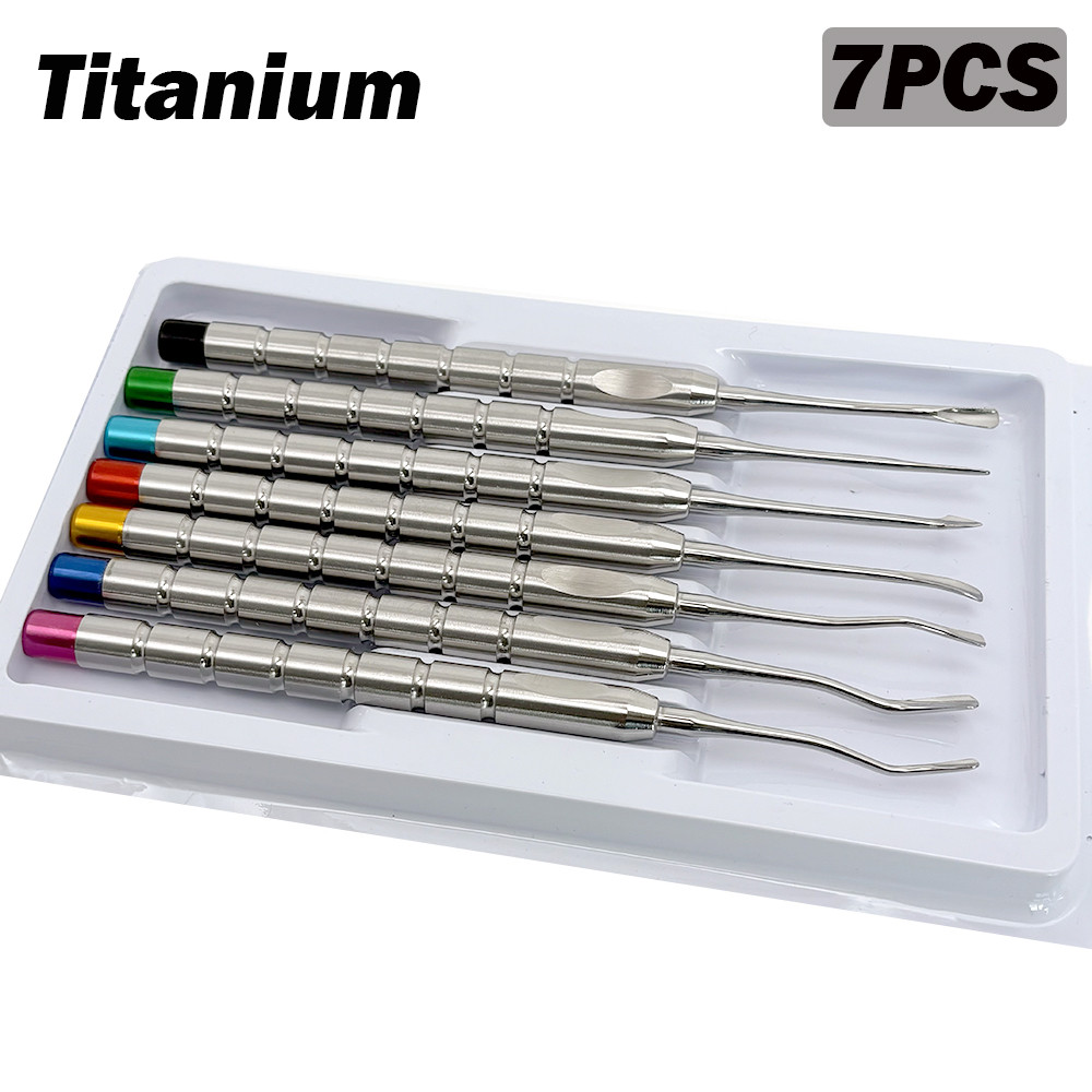 7Pcs/set Dental Tooth Extraction Tools Titanium PDL Luxating Root Tooth ...