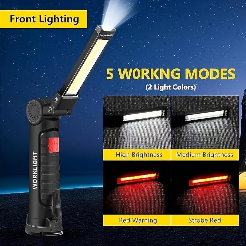 360° Rotate Flashlight Rechargeable LED Work Lights Grill Light with ...