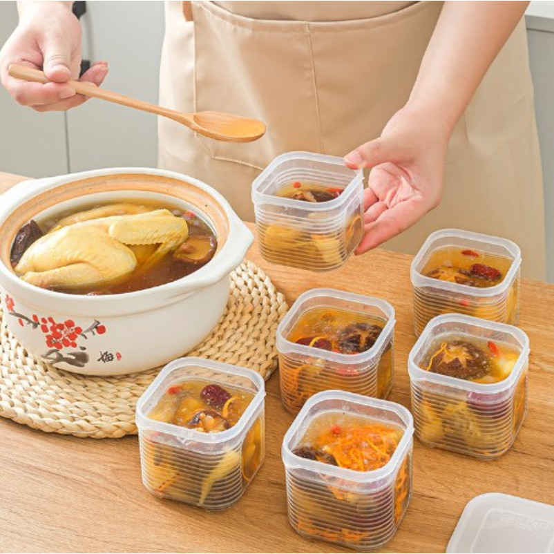 Food Grade Transparent Preservation Box - Refrigerator Freezer Storage ...