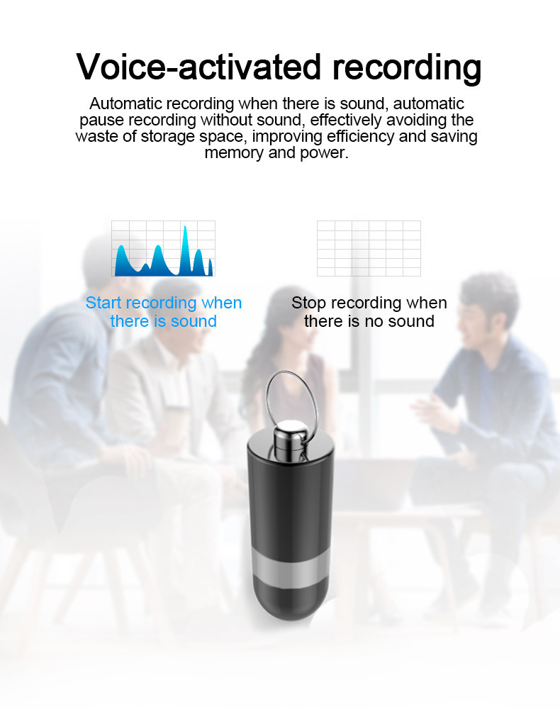 STTWUNAKE Mini Voice Activated Recorder Necklace Spy Digital Audio ...