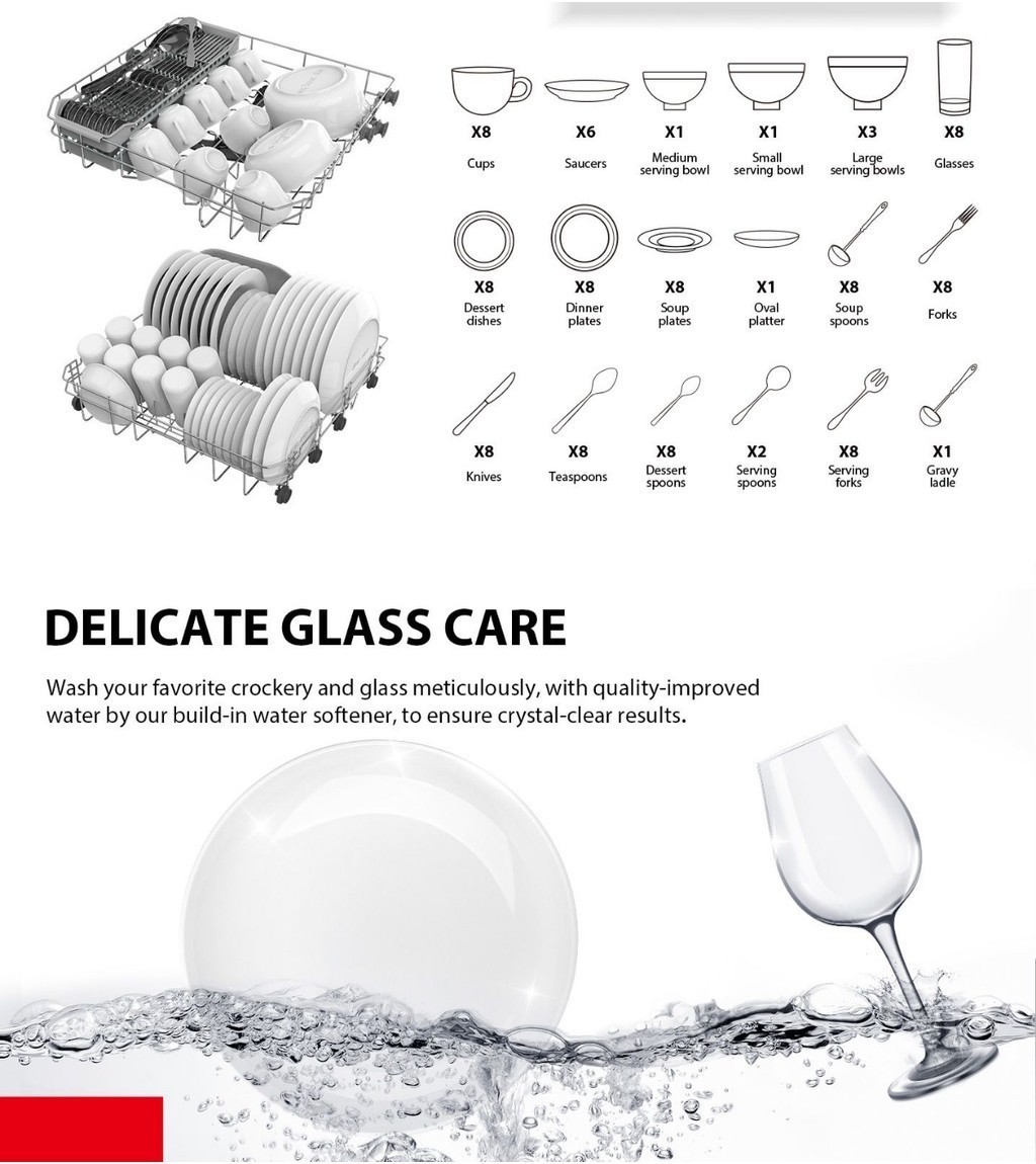 Toshiba DW-08T1(S)-SG Cool Grey Compact Tabletop Self Cleaning ...