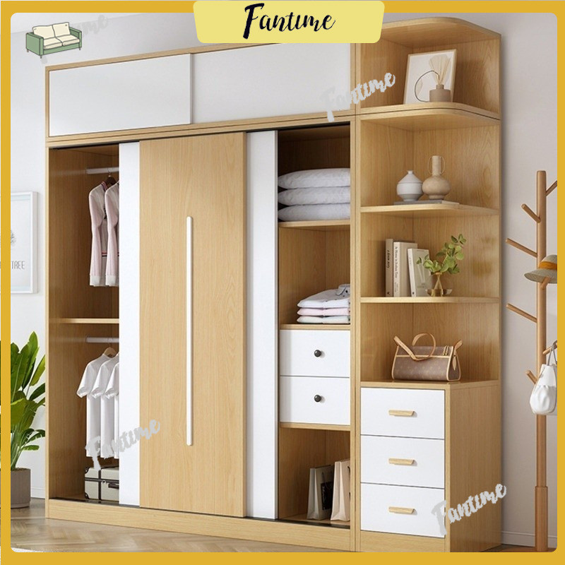 Wardrobe Sliding Door Wardrobe Storage Bedroom Wardrobe Cabinet Home Rental Room Sliding Door ...