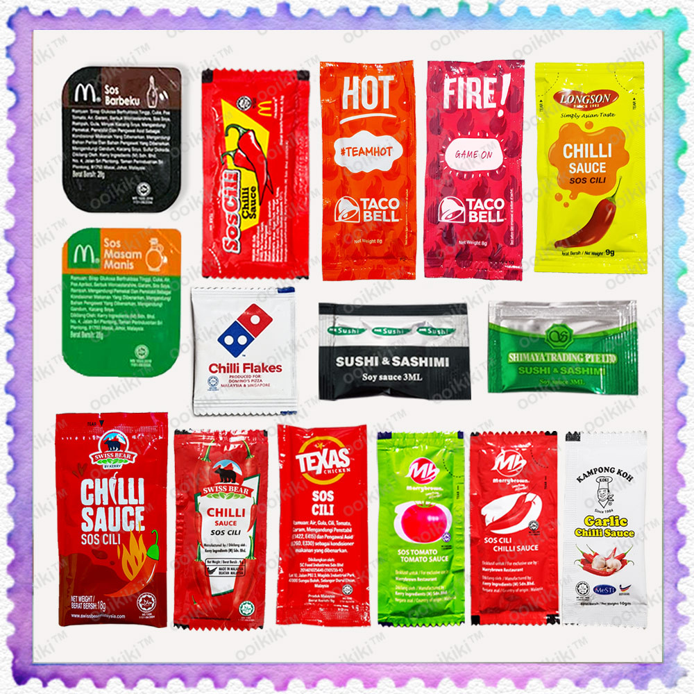 Chilli Tomato Sauce BBQ Ketchup Sachet Sos Cili Barbeku Masam Manis McD ...