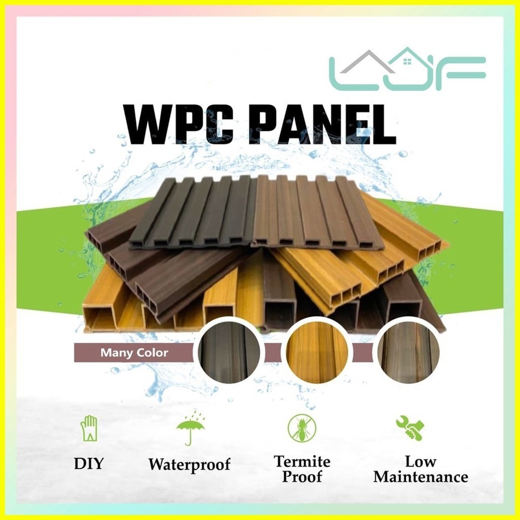 WPC Fluted Wood Wall Panel 3D Wallpaper Sticker Waterproof Ecological ...