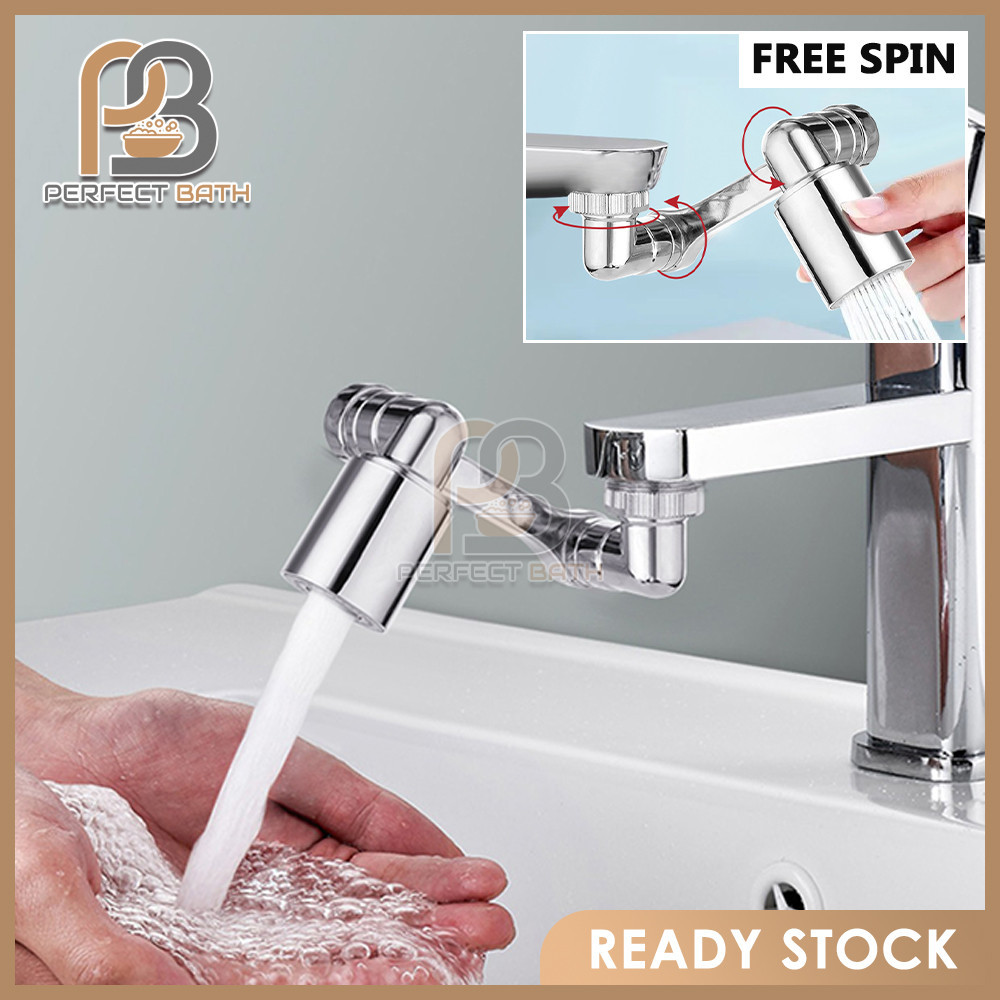 Perfect Bath Single/Dual Mode Faucet 360 Rotating Faucet Arm Aerator ...
