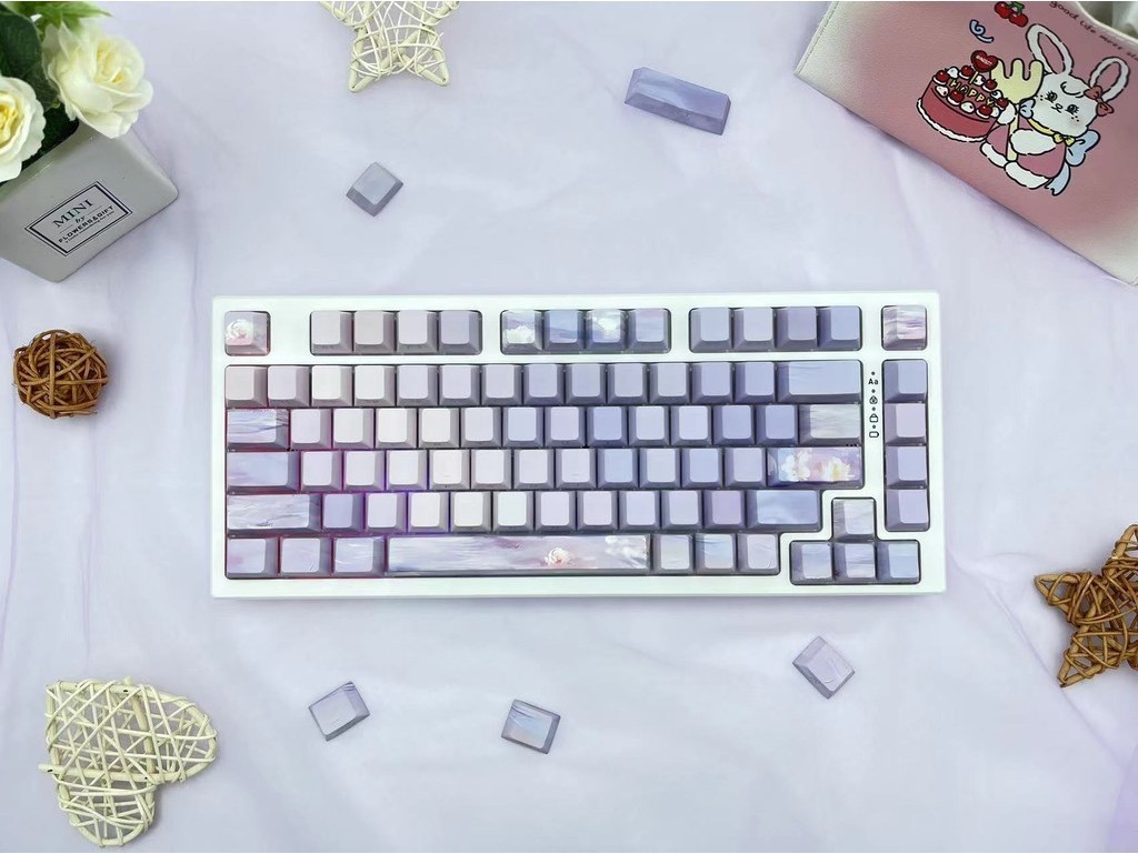 Monet Water Lily Keycaps PBT Five Sides Sublimation 130 Keys Original ...