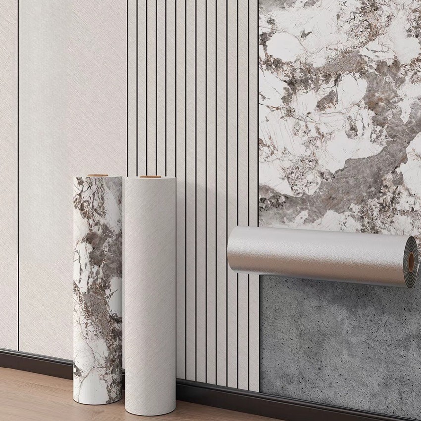 [Local Seller] Wall Adhesive Roll Fluted Wallpaper Sticker Easy ...