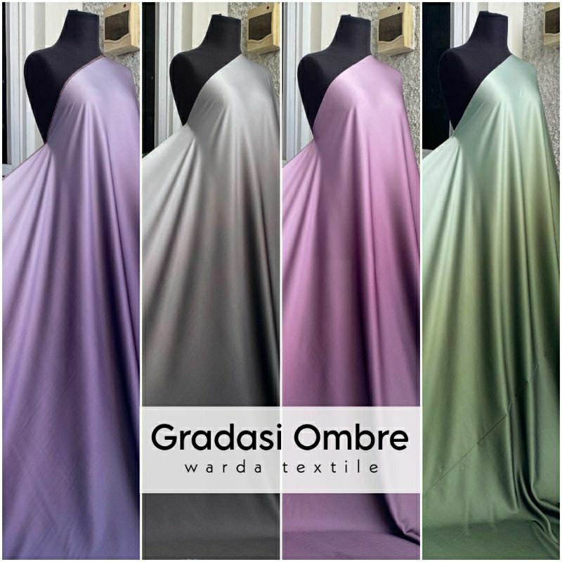 in stock Gradation Ombre Silk Fabric (Per 3 Meters) | Shopee Singapore