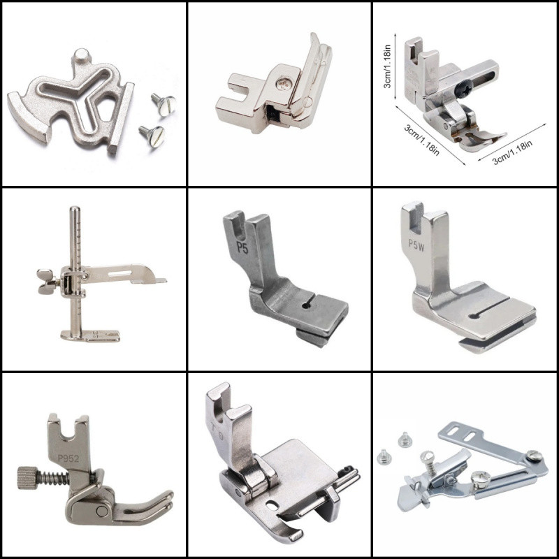 Presser Foot Set and Bobbin Case Seam Guide with Screws fit for Singer ...