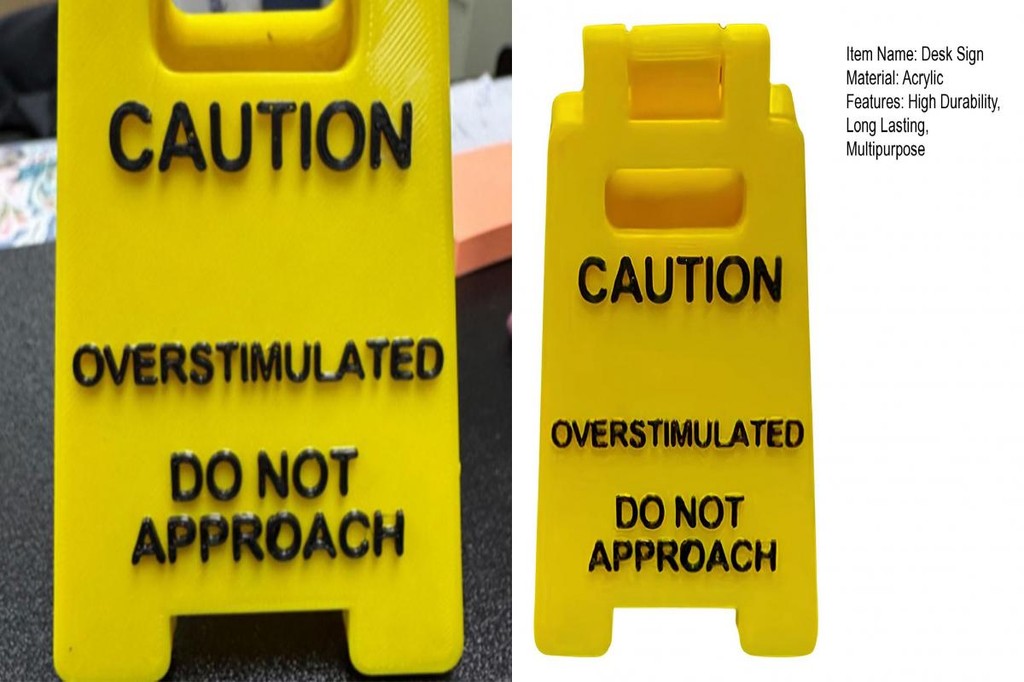 CAE| Office Desk Sign Desktop Ornament Quirky 3d Printed Desk Sign ...