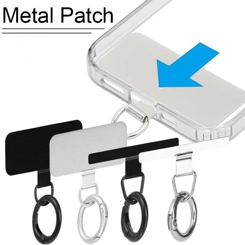 360° Rotating Mobile Phone Gasket - Stainless Steel Phone Lanyard Card ...