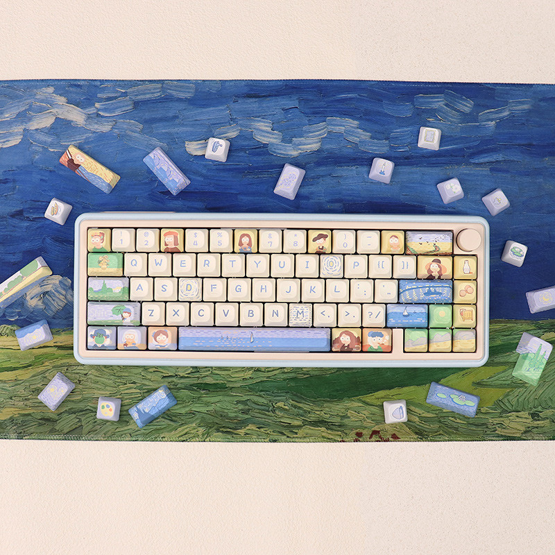 Greatest Works of Art Keycaps DMA profile PBT 150 Cute Comic style ...