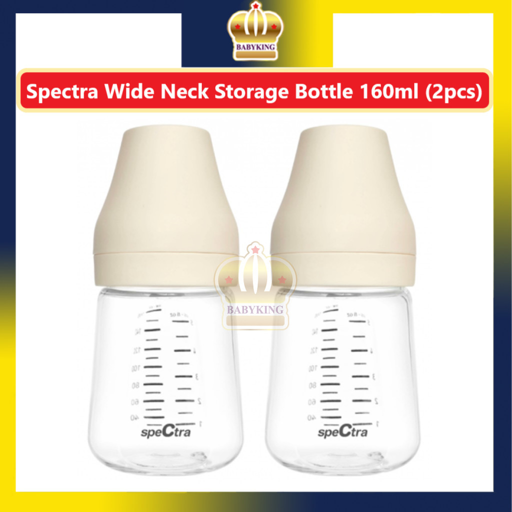 Spectra Wide Neck Breast Milk Storage Bottle (160ml x 2 Pcs) | Shopee Singapore