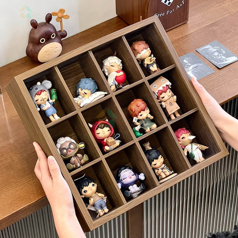 Popmart Display Box Cabinet Wood Storage Blind Solid Box Display Shelf ...