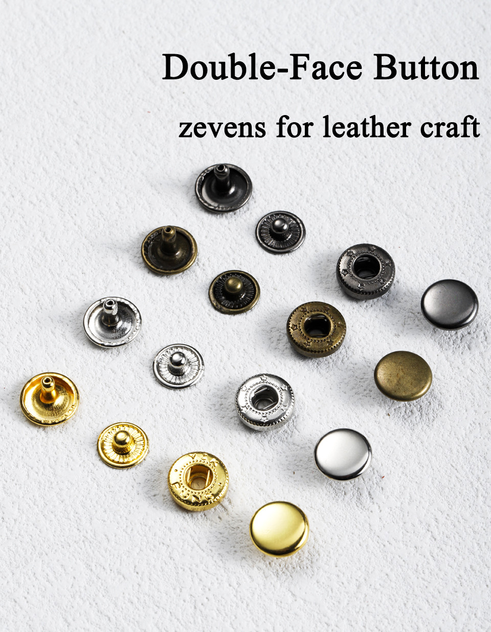 10pcs Double-Sided Snap Button Alloy Material Snap Button Button ...