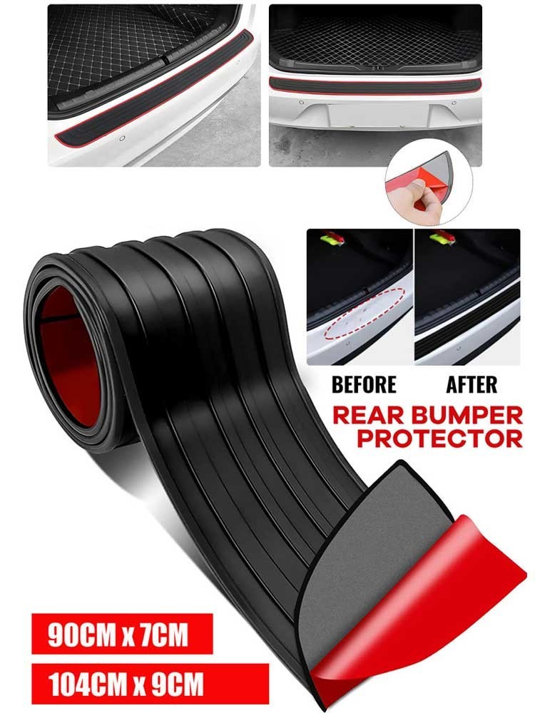 Anti-scratch Car Trunk Door Sill Plate Protector Universal Rear Bumper ...