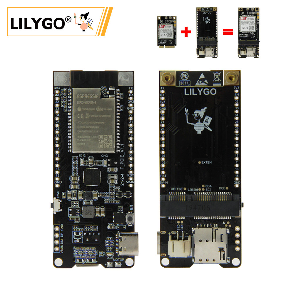 LILYGO® TTGO T-PCIE ESP32 SIM Series Module WIFI Bluetooth Nano Card ...