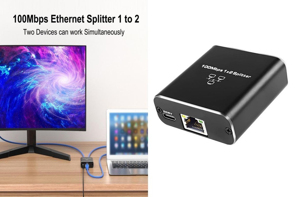 HAN_ Rj45 Ethernet Splitter High Speed Ethernet Splitter for Fast ...