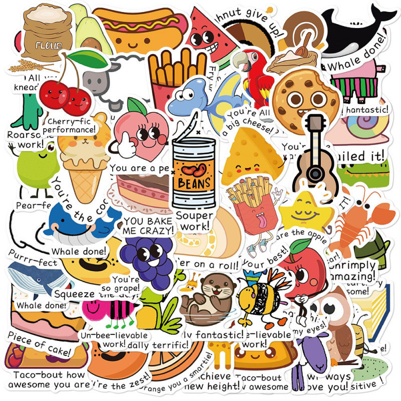 50pcs Punny Teacher Stickers for Students, Funny Reward Stickers for ...