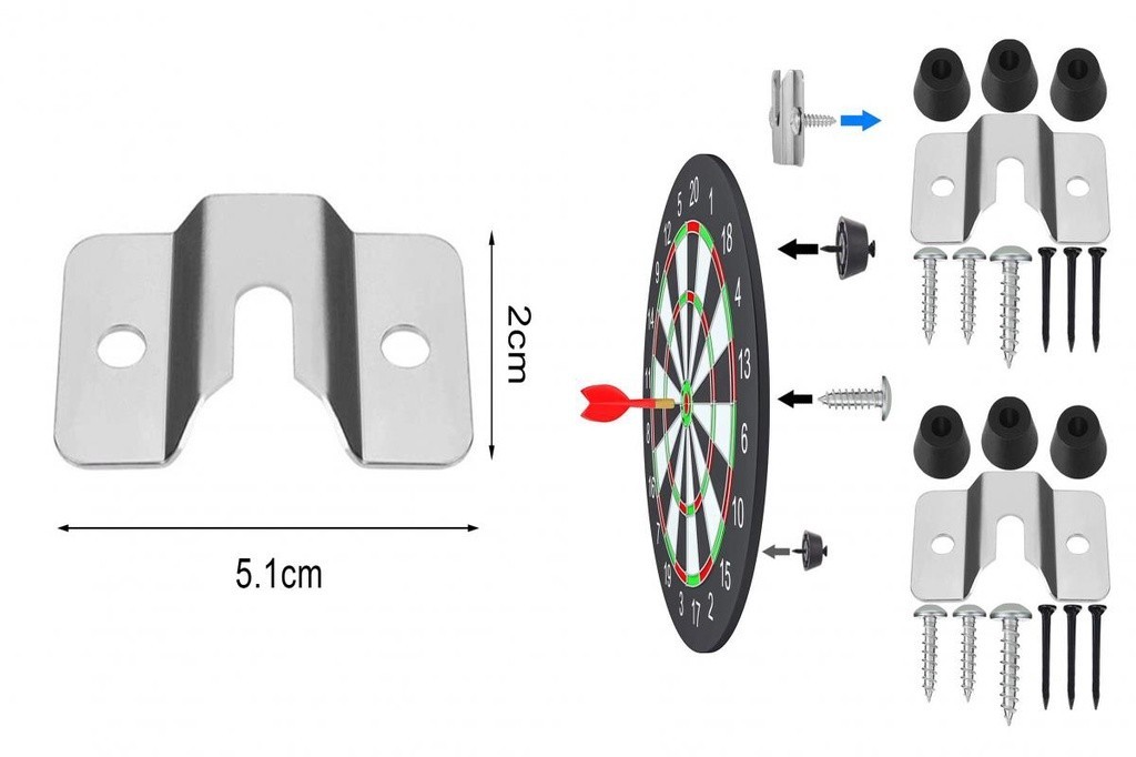 livecity| Stainless Steel Dartboard Bracket Reliable Dart Board ...