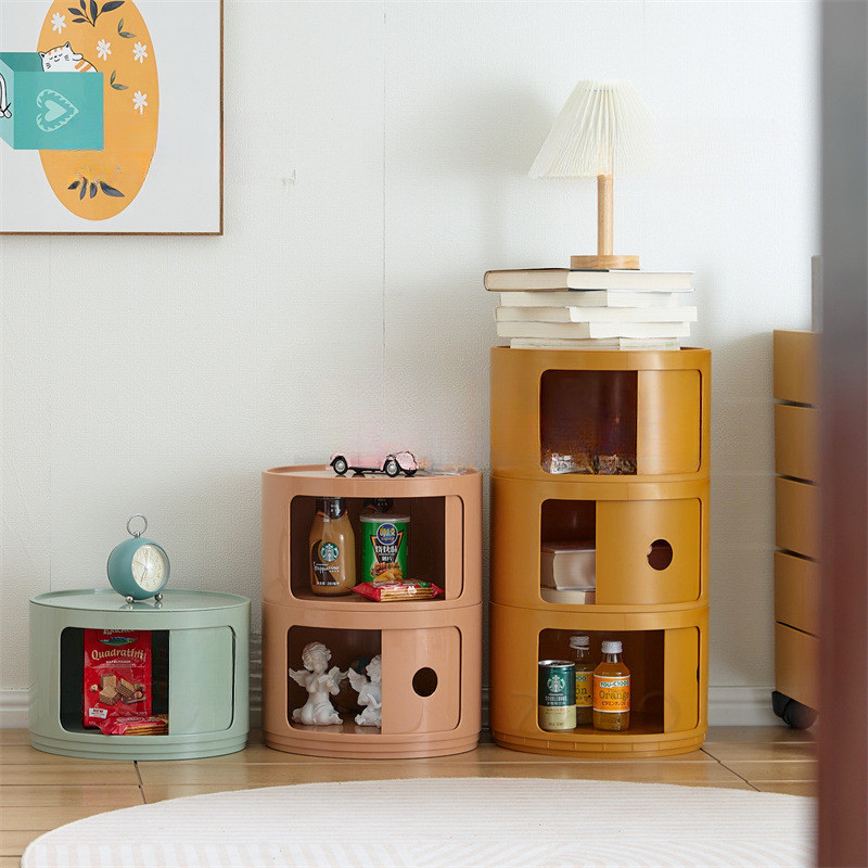 Northern Europe Storage Cabinet Round Chest Drawers Bedside Table ...