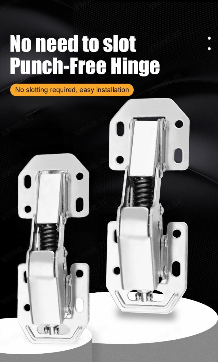 🎈SG STOCK🎈Non-drilling Silent Hinge Repair Kit Cabinet Hole Hinge ...