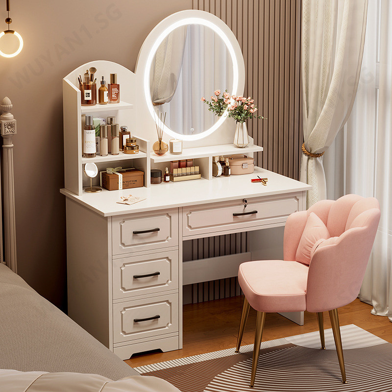 Cream Dressing Table Simple Makeup Table Modern Vanity Table Small Unit ...