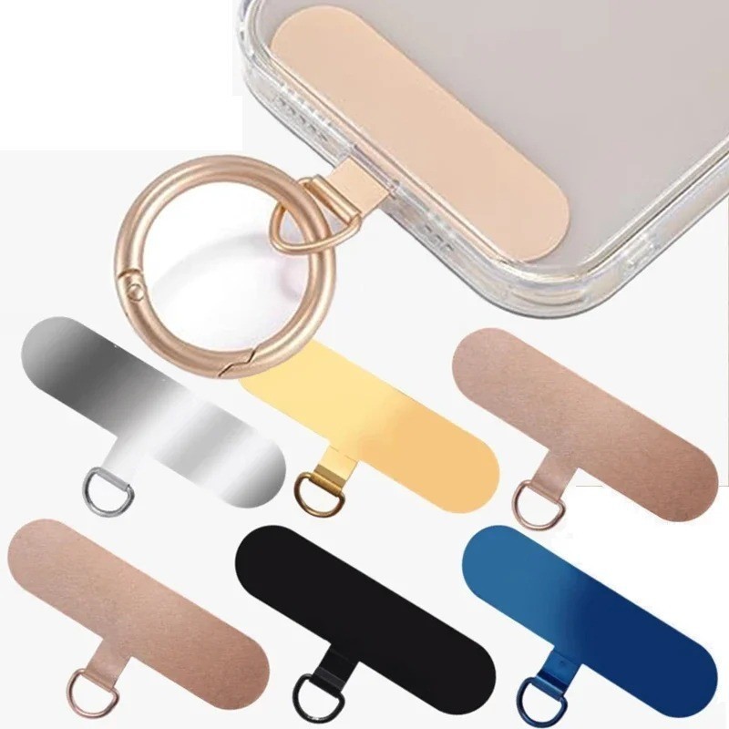 360° Rotating Mobile Phone Gasket - Stainless Steel Phone Lanyard Card ...