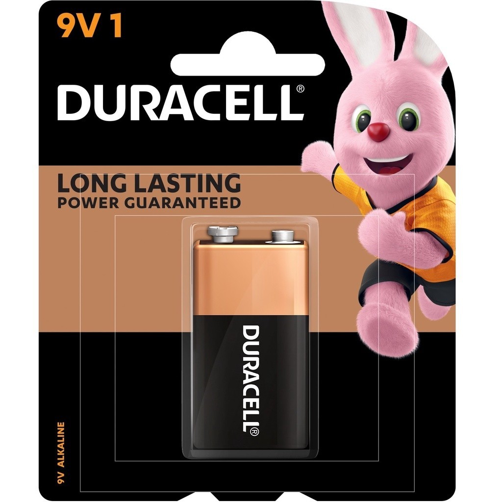 Duracell 9V Battery (1 pc) 9V Alkaline Batteries Duracell CopperTop ...