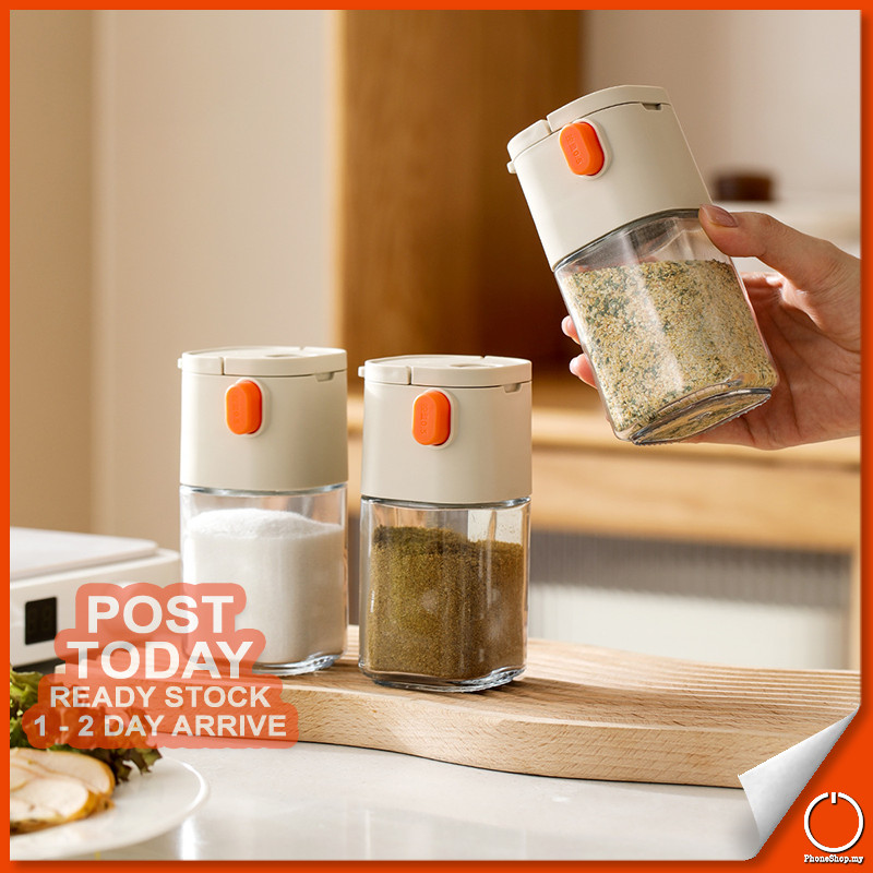 EVEN SPRINKLE 180ml Quantitative Seasoning Salt Spice Glass Bottle Jar ...