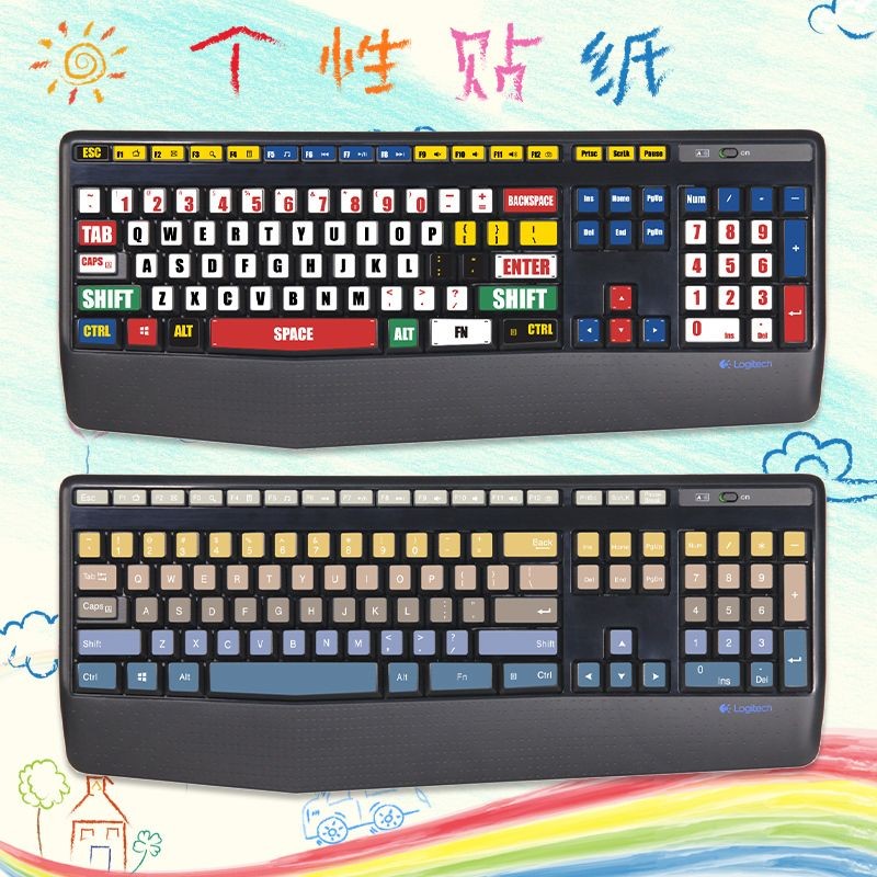 Logitech MK345 K345 Keyboard Sticker Film Button Sticker Desktop ...
